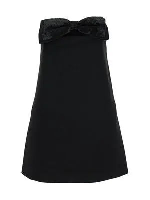 SELF-PORTRAIT Sleepless Mini Dress With Bandeau And Beaded Oversize Bow