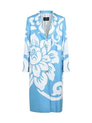 Etro Printed Silk Caban - Blue