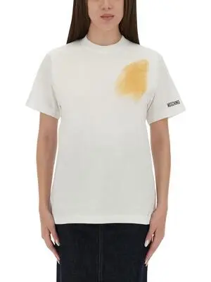 Moschino Too Much Irony Printed Cotton T-shirt - White