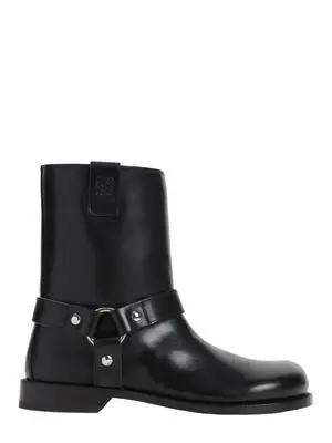 Loewe Campo Biker Shearling Boots - Black