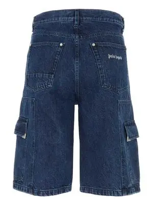Palm Angels Denim Bermuda Shorts - Blue