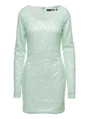 ROTATE BY BIRGER CHRISTENSEN Sequined Long Sleeve Mini Dress - Multicolor