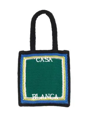 Casablanca Crochet Tote Bag - Green