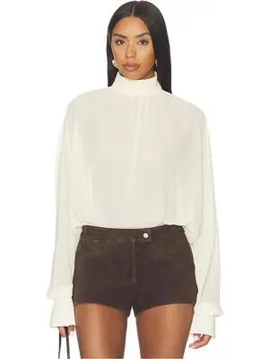 SEROYA Farran Blouse In Ivory - Eggshell