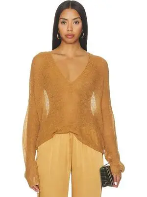 SEROYA Madena Knit V-neck Sweater - Dune