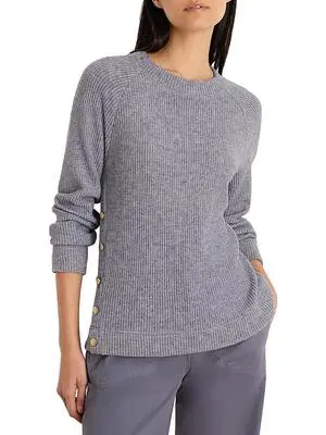 NIC+ZOE Waffle Knit Side Button Top - Slate