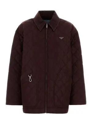 Prada Re-nylon Quilted Jacket - Purple
