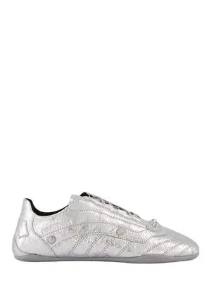 Balenciaga BALENCIAGA City Leather Sneakers Silver