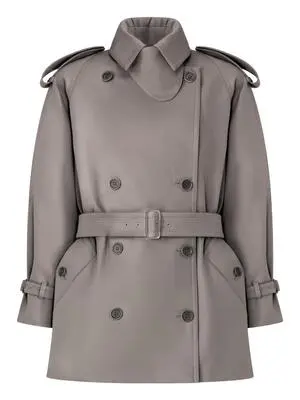 Max Mara Short Oversize Trench Coat - Gray