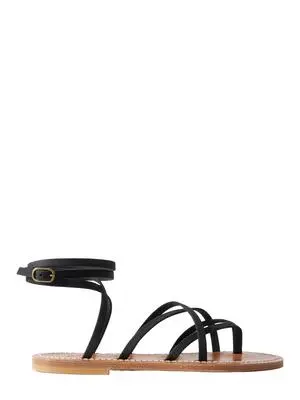 K.JACQUES Zenobie Leather Sandals - Black