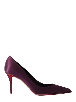 CHRISTIAN LOUBOUTIN Apostropha 80 Satin Pumps - Black