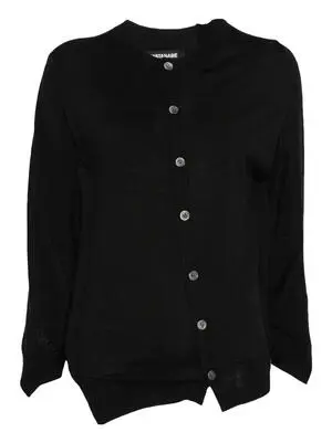 Junya Watanabe Asymmetric Button-front Cardigan - Black