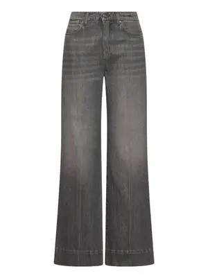 Marella Pleated-detail Denim Trousers - Black