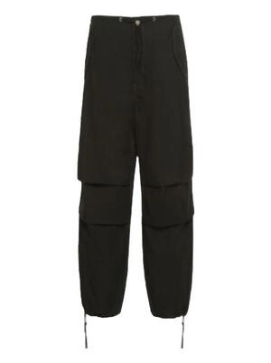 DION LEE Mid-rise Drawstring Trousers - Black
