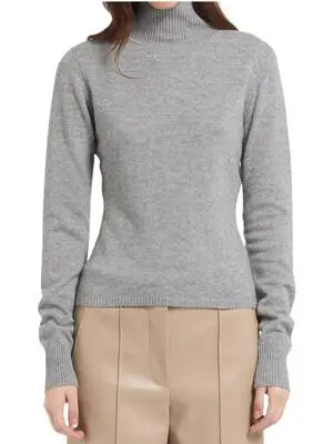 Marella Mllcircoli Rolka Cashmere Turtleneck Sweater - Grey