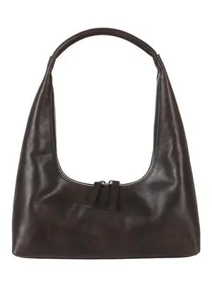 MARGESHERWOOD Zippered Shoulder Bag - Sepia Pull Up