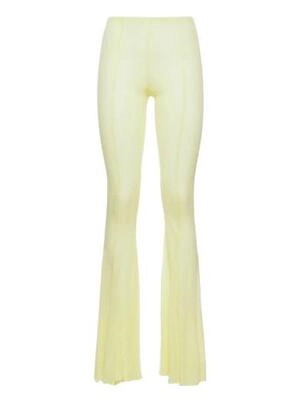 Blumarine Highwaist Wideleg Casual Trousers - Yellow