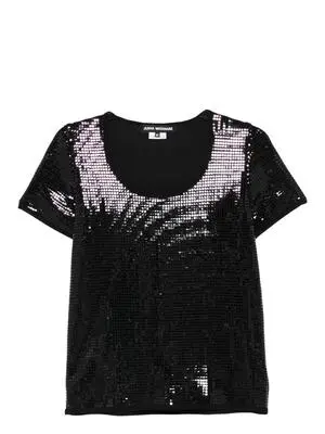 Junya Watanabe Sequin-embellished T-shirt - Black