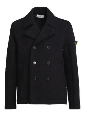 Stone Island Classic Lapel Coat - Black