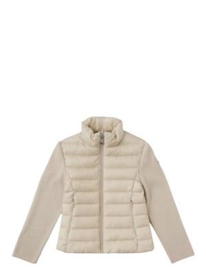 Moncler Padded Wool Zip-up Cardigan - Nude