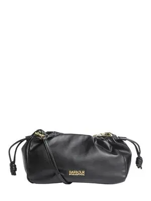 Barbour Leather Drawstring Bag - Black