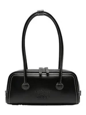 MARGESHERWOOD Leather Zippered Shoulder Bag - Black