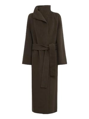 Khaite Lapel Waistdefined Coat - Black