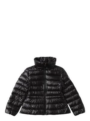 Moncler High Standcollar Shiny Quilted Down Jacket - Black