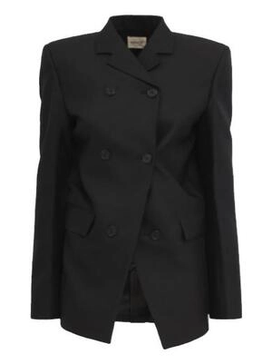Khaite Longsleeve Cropped Blazer - Black