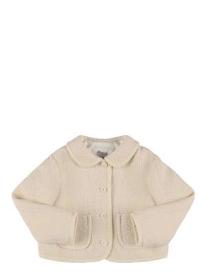 Bonpoint Wool Blend Knit Cardigan - Nude