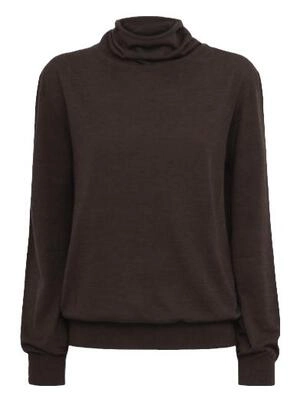 Khaite Turtleneck Longsleeve Knit Top - Black