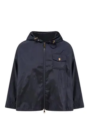 Moncler Hooded Cape - Blue