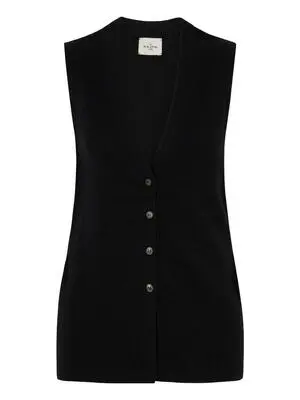 Le Kasha Soyo Organic Cashmere Fitted Cardigan - Black