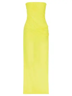 Alex Perry Strapless Ruched Maxi Dress - No