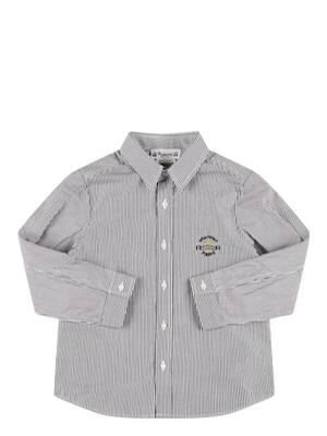 Bonpoint Classic Shirt With Pointed Collar - Gray