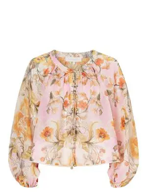 Borgo De Nor BORGO DE NOR Henri Floral Print Ramie Blouse No