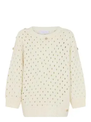 Roberto Cavalli Openwork Sweater - Ivory