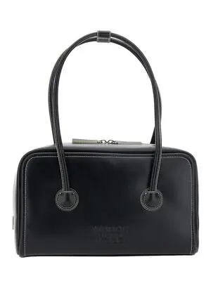 MARGESHERWOOD Structured Zip Shoulder Bag - Black