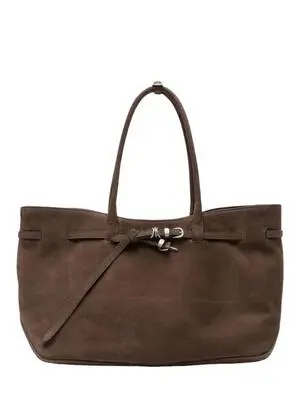 MARGESHERWOOD Buckle-detail Suede Tote Bag - Brown