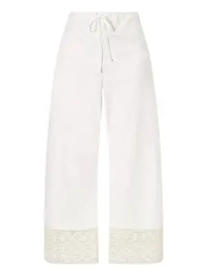 Calle Del Mar Cotton Wide Leg Pants - No