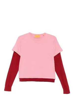 Guest In Residence Crew-neck Knit Top - Pink