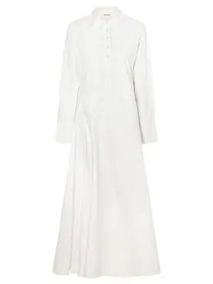 Rosie Assoulin Waist-cinched Maxi Shirt Dress - No