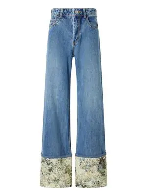 ALEMAIS Alémais Cotton Straight-leg Pants - Blue