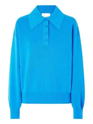 ALEMAIS Loosefit Wool Knit Sweater - Blue