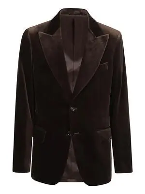 LARDINI Peak-lapel Blazer - Brown