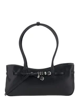 MARGESHERWOOD Margesherwood Grandma Used Leather Shoulder Bag Black