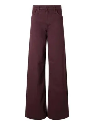 MOTHER Highwaisted Wideleg Pants - Red