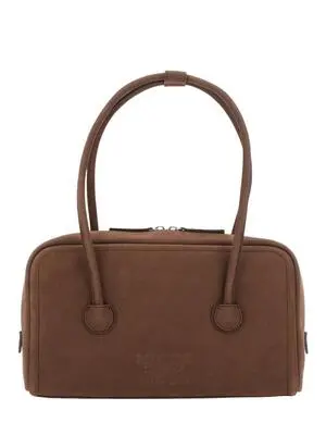 MARGESHERWOOD MARGESHERWOOD Zip-Front Leather Shoulder Bag Brown