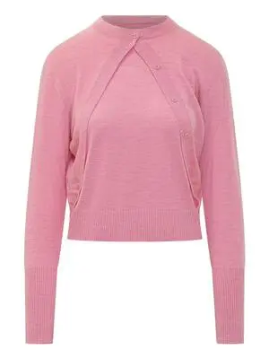Pinko Asymmetric Long Sleeved Jumper - Pink