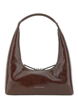 MARGESHERWOOD Crinkled Hobo Shoulder Bag - Brown